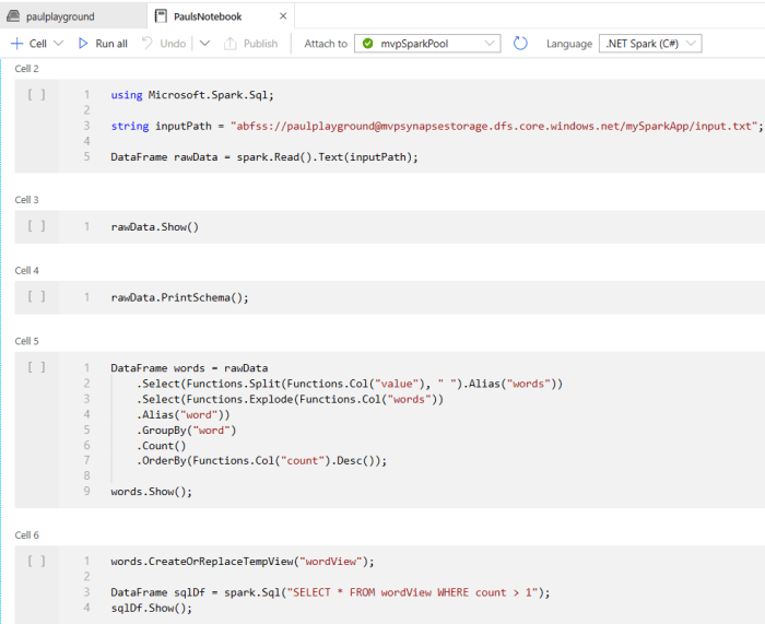 First Time Playing with Spark.Net on Azure Synapse Analytics – Welcome ...